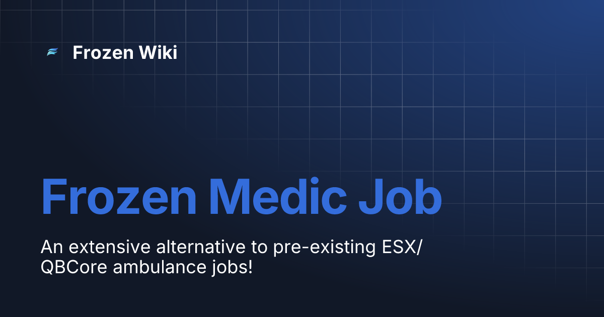 Frozen Medic Job | Frozen Wiki