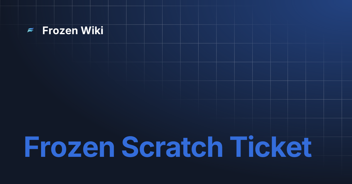 Frozen Scratch Ticket | Frozen Wiki